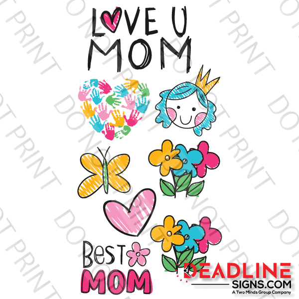 Art For Mom – Full Sheet Bundle – 8 Piece Yard Card Set – Yard Letters ...